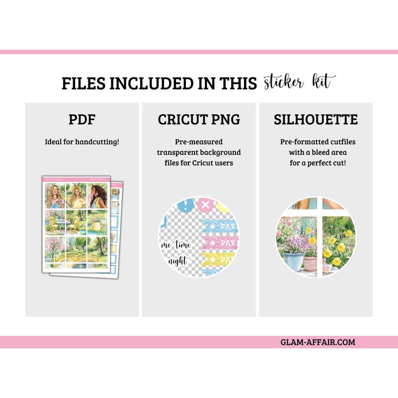 BUBBLY SPRING | PNG Download | Printable Weekly Kit | Vertical Planner ...