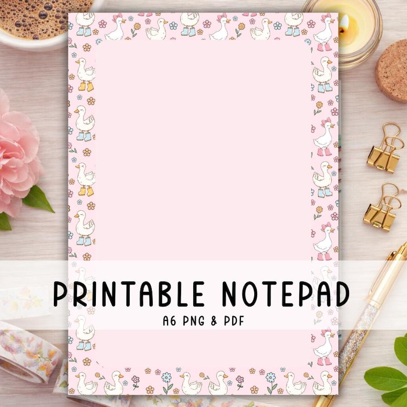 Silly Goose | A6 | Notepad PDF and PNG Download | Notes | Commercial ...