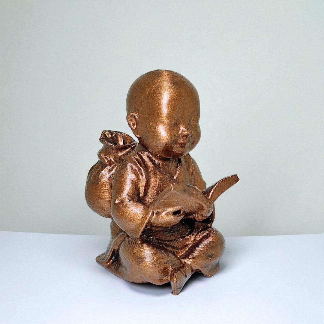 Reading Little Monk Statue – Hand-painted, Concrete-filled- Height 4 ...