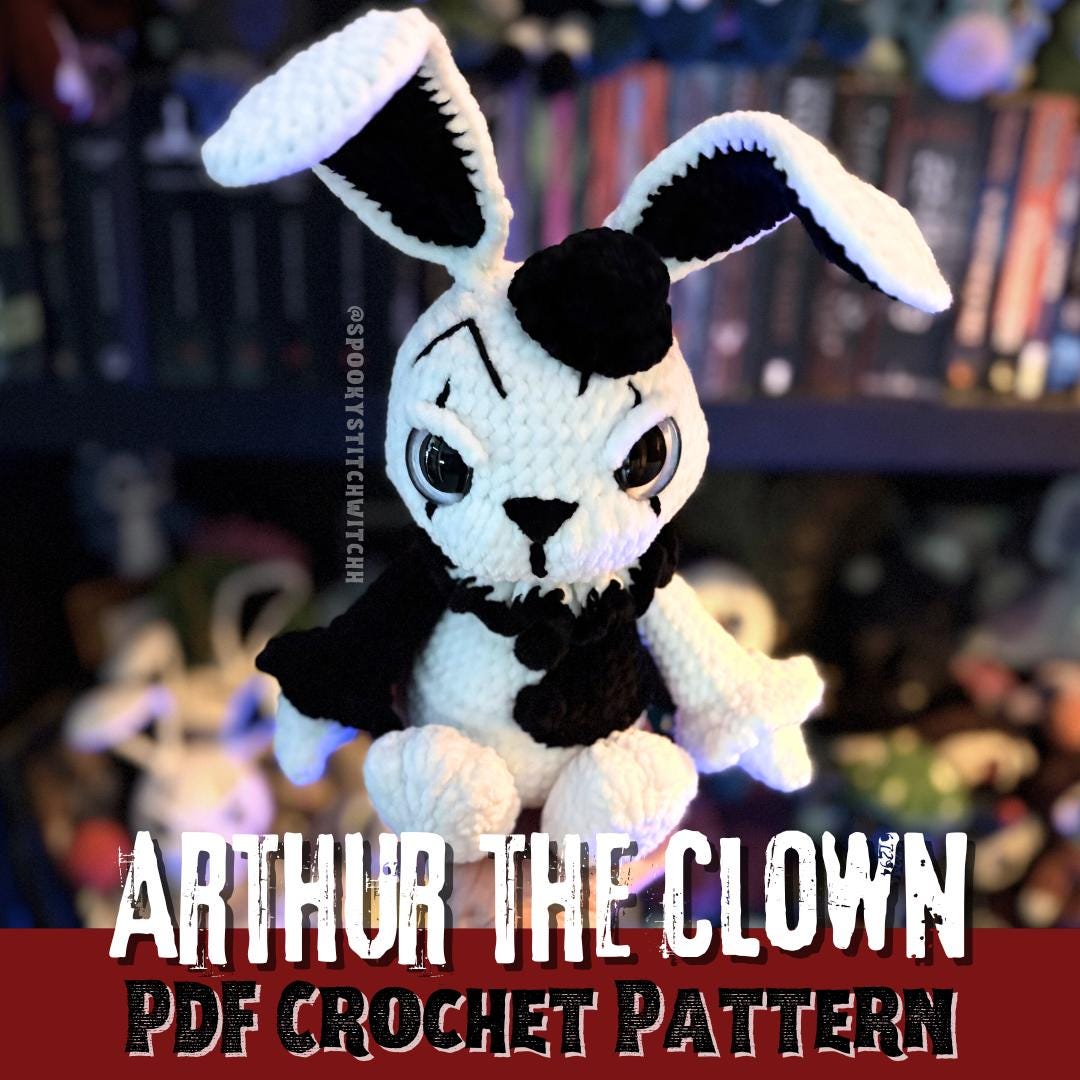 Arthur the Clown Bunny - Digital PDF Crochet Amigurumi Pattern - Etsy