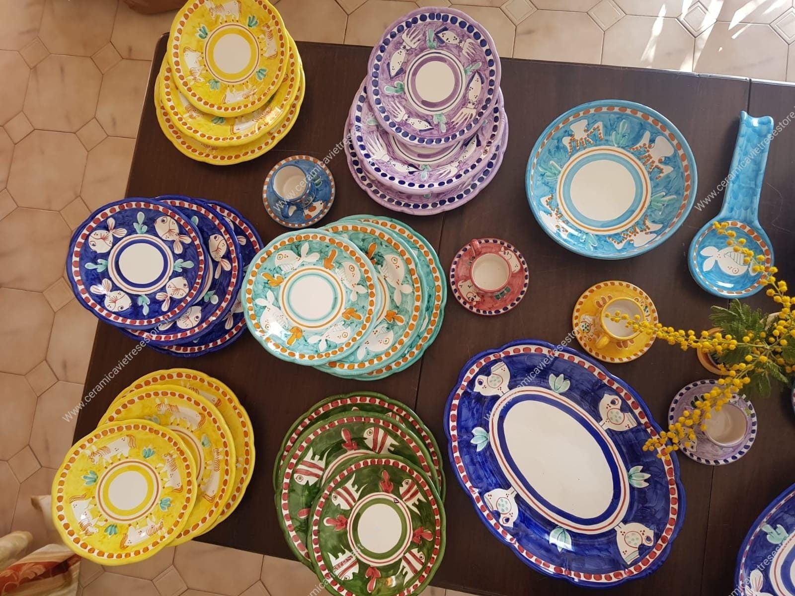 Positano Amalficoast Dishes Handmade Made in Italy Vietri Plates Mixed ...