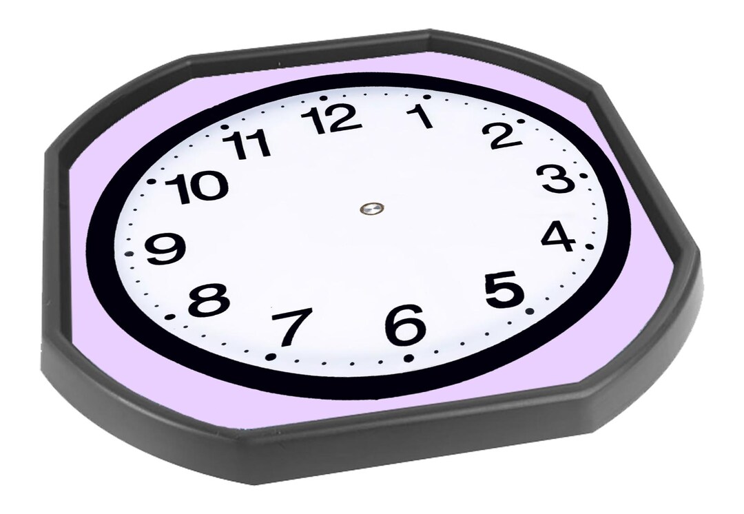 Blank Clock Face Tuff Tray Mat - Etsy UK