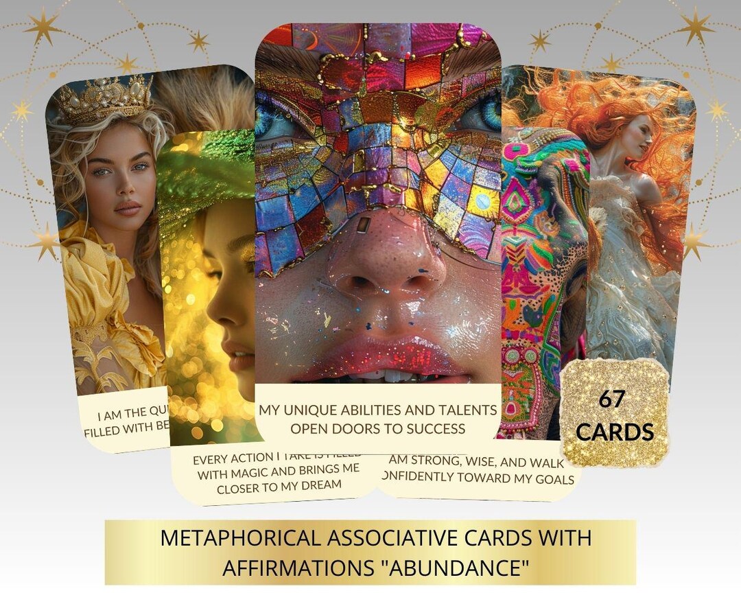 Metaphoric Cards With Affirmations Abundance Printable Cards ...