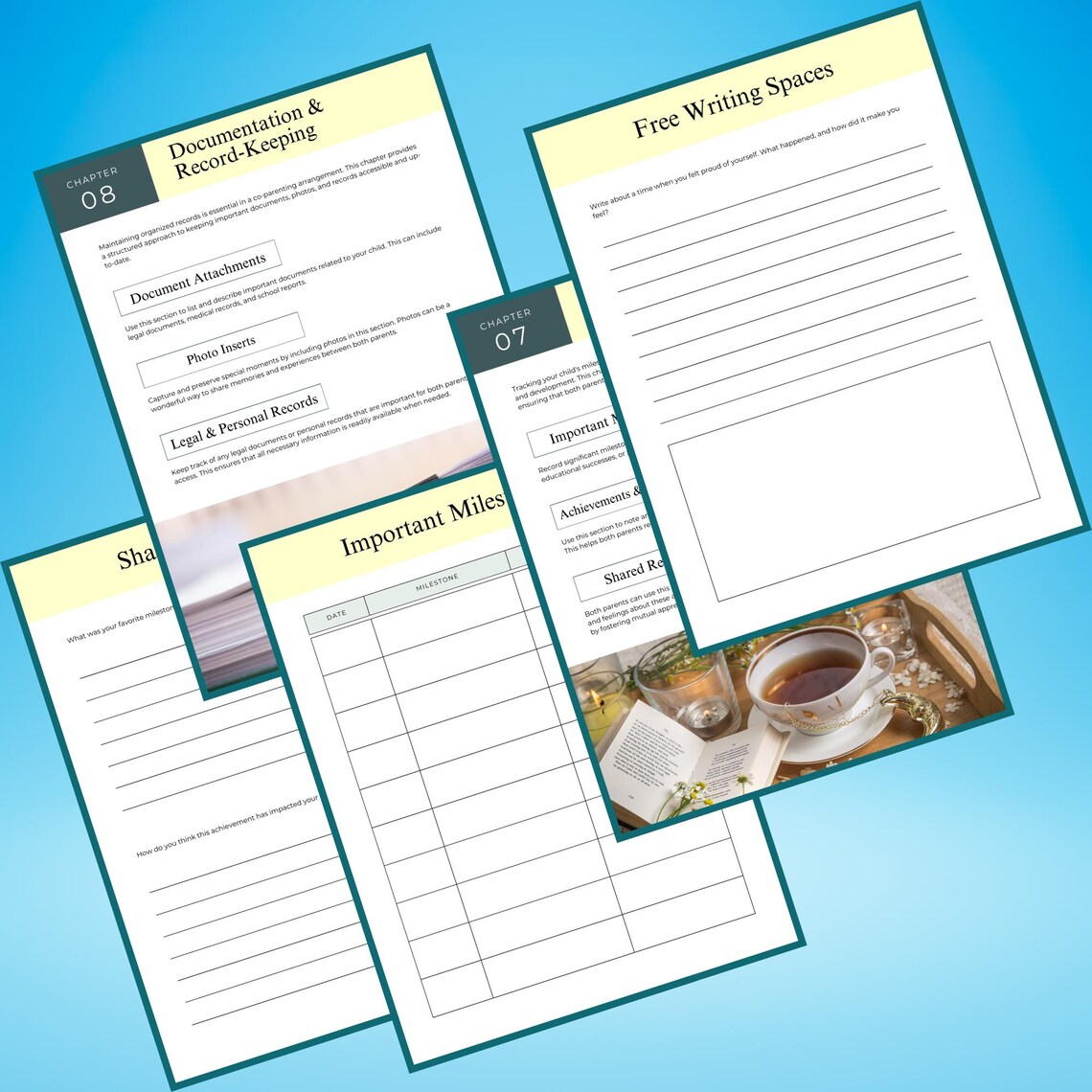 Shared Parenting Custody Planner Child Binder Custody Agreement ...