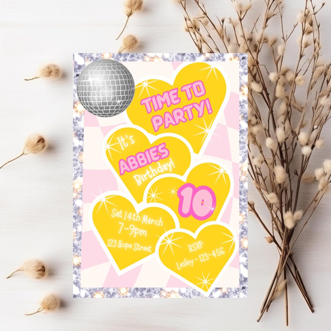 Tween Birthday Invitation Coquette Teen Party Any Age Girl Birthday ...