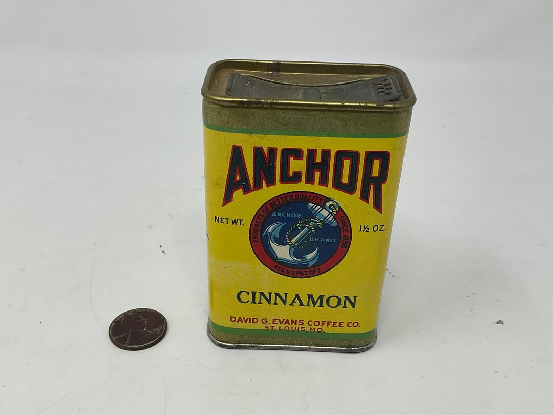 Vintage Anchor Spice Tin. Vintage Spice Can Tin. David G. Evans St ...