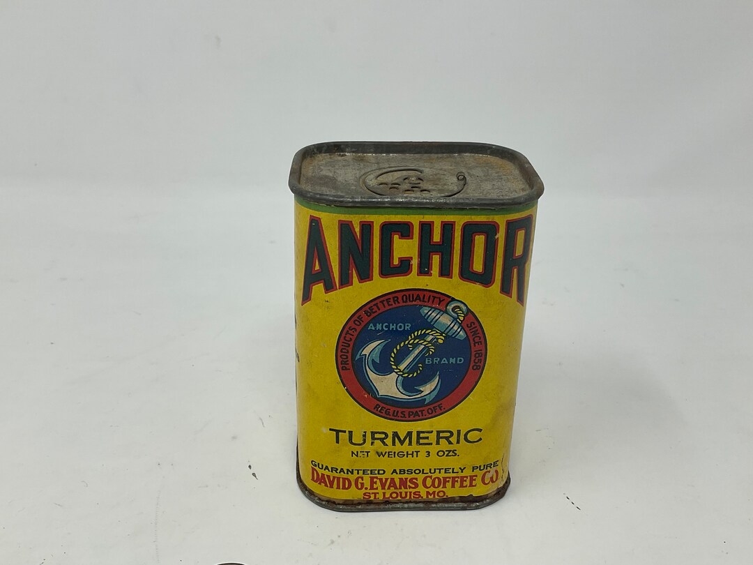 Vintage Anchor Spice Tin. Vintage Spice Can Tin. David G. Evans St ...