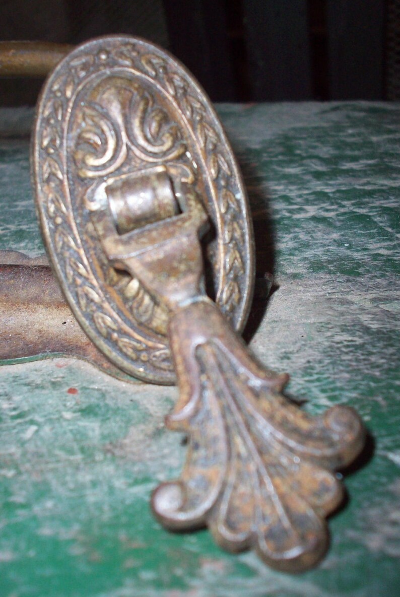 Antique Ornate Drop Pull & Matching Backplate. Nouveau. Deco. | Etsy