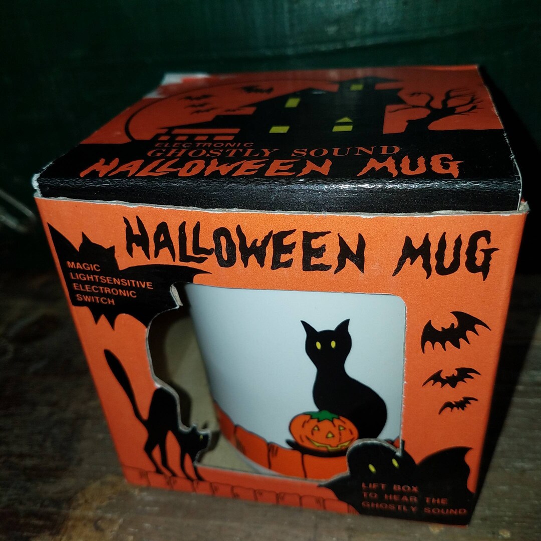 Vintage Halloween Telco Mug Halloween Black Cat. Electronic Mug. Makes ...
