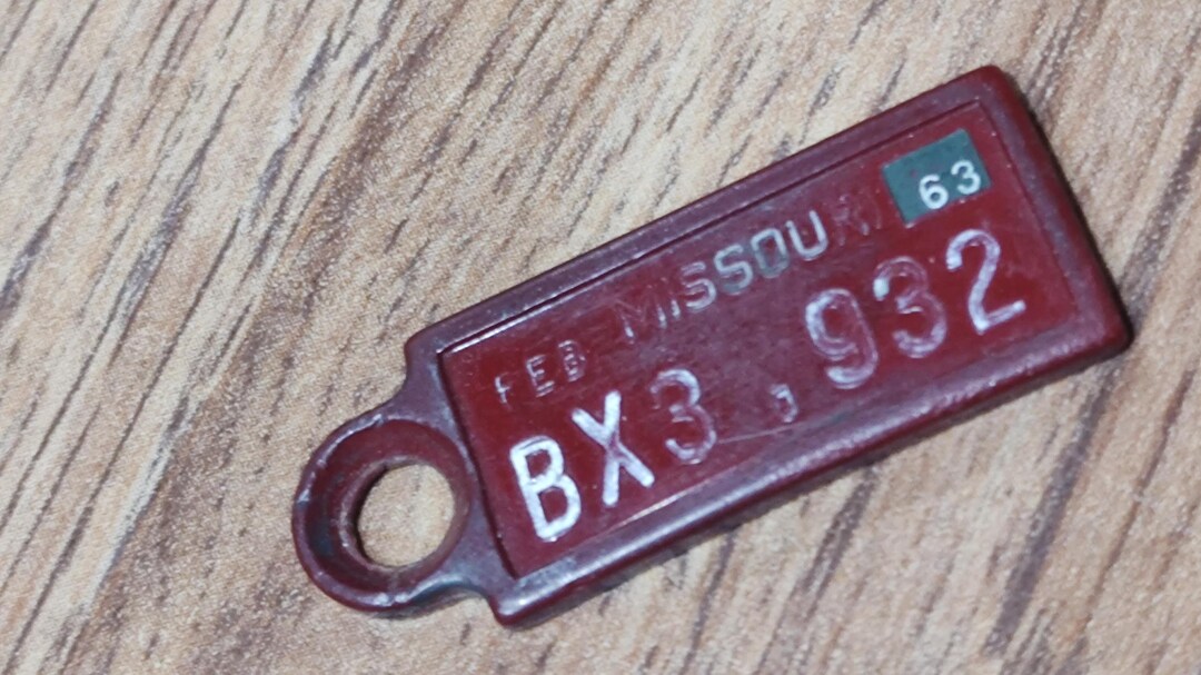 Vintage License Plate Key Fobs DAV MO, IL State Key Tags Choice of 1 - Etsy