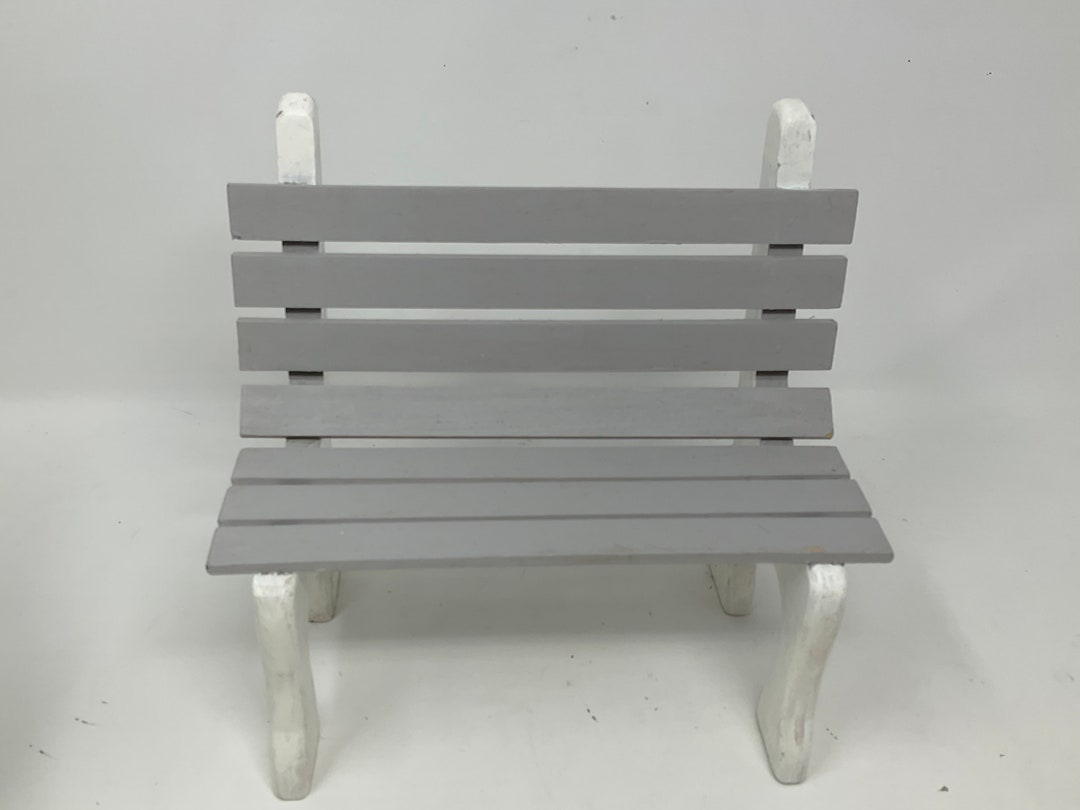 Vintage Wooden Doll Park Bench - Etsy