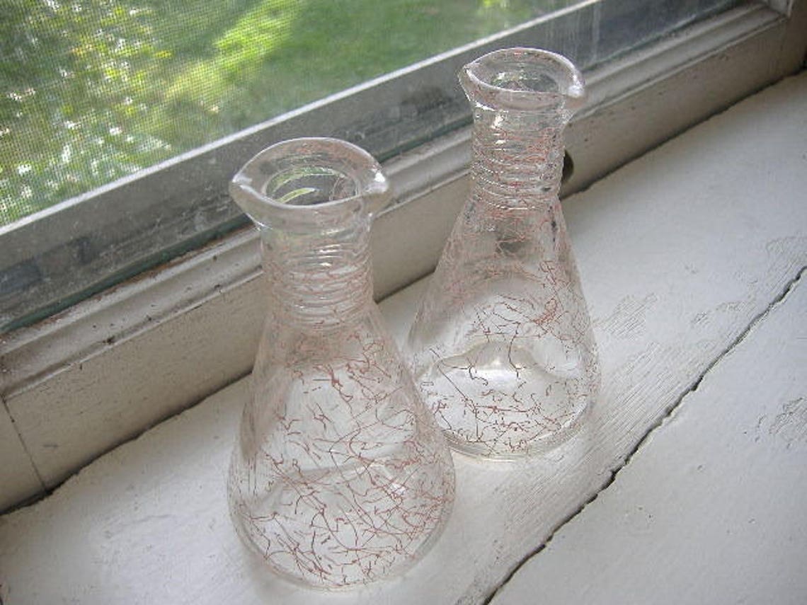 Retro 1950's PINK Splatterware Cruet Set NO STOPPERS Hazel - Etsy
