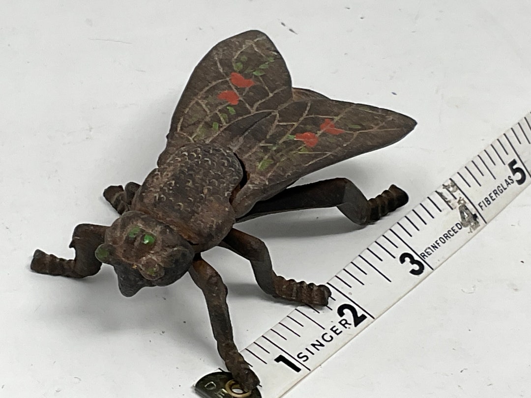 Vintage or Antique Figural Cast Iron Fly Ashtray. Housefly Trinket or ...