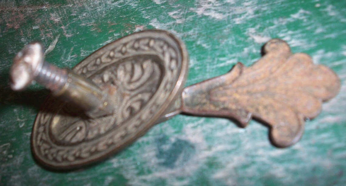Antique Ornate Drop Pull & Matching Backplate. Nouveau. Deco. Victorian ...