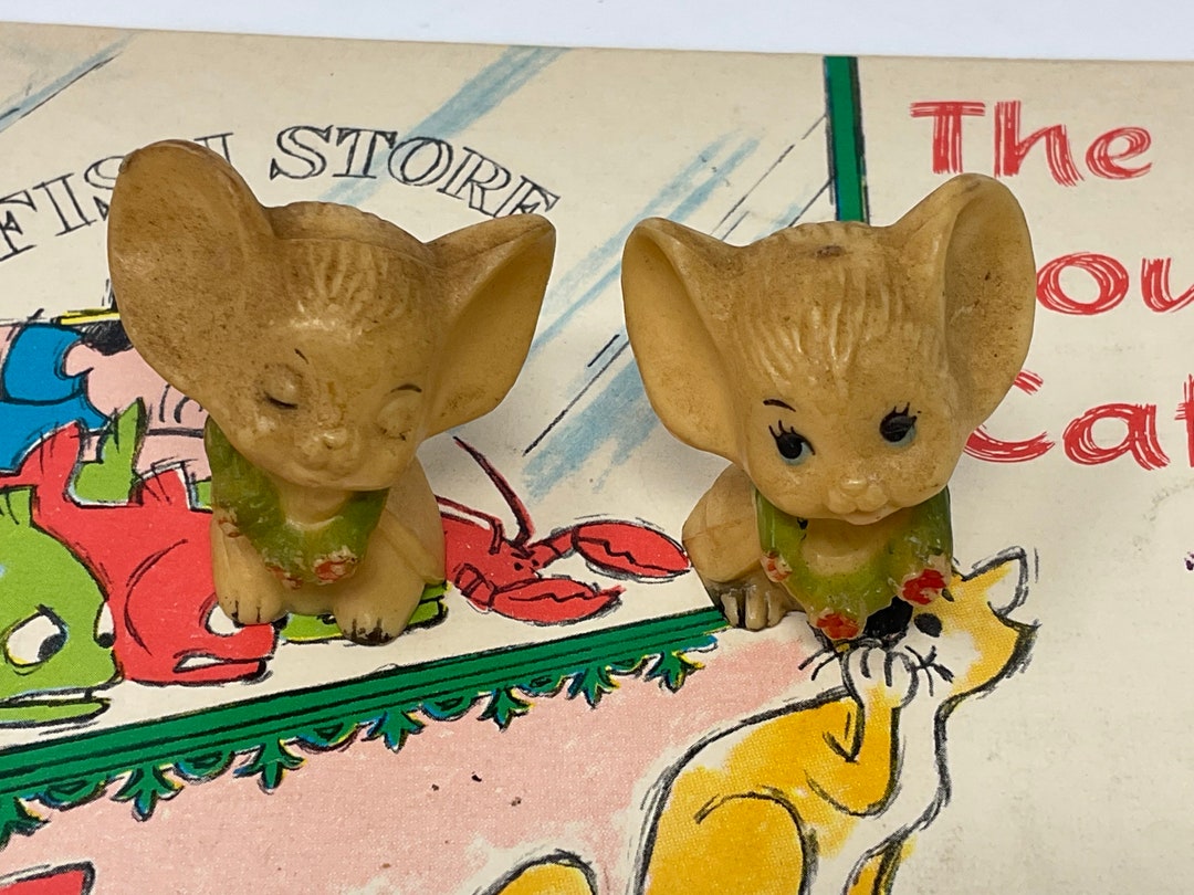Miniature Mice Mini Dollhouse Mouse Figures Diorama Knickknack Shelf ...