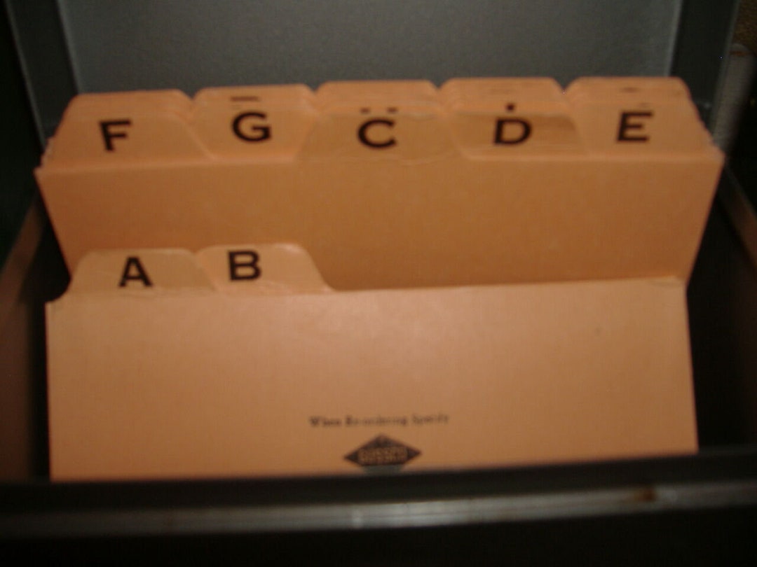 MCM Office Supplies. Gussco Filing Cards Recipe Cards. Vintage Salmon ...