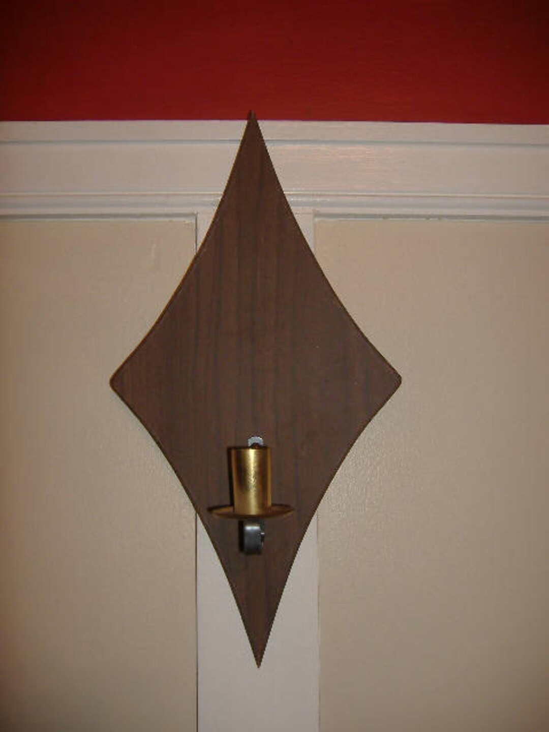 MCM Candle Sconce MCM Faux Bois. 14 1/8" - Etsy
