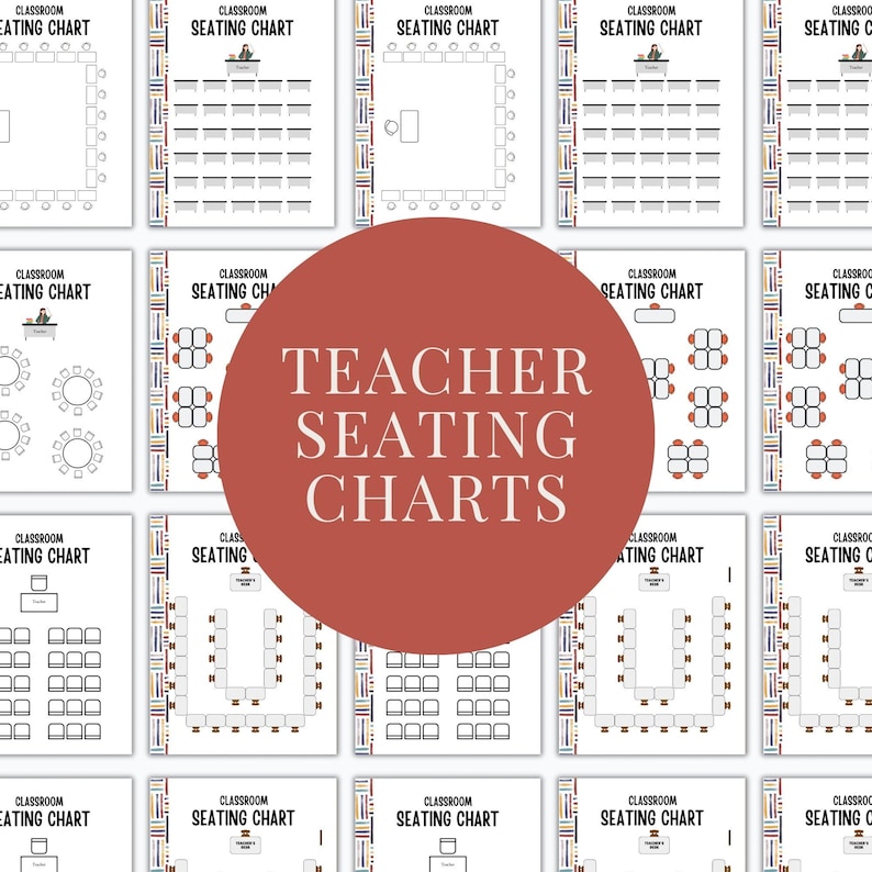 Classroom Seating Chart Printable Teacher Seating Template Desk Group ...