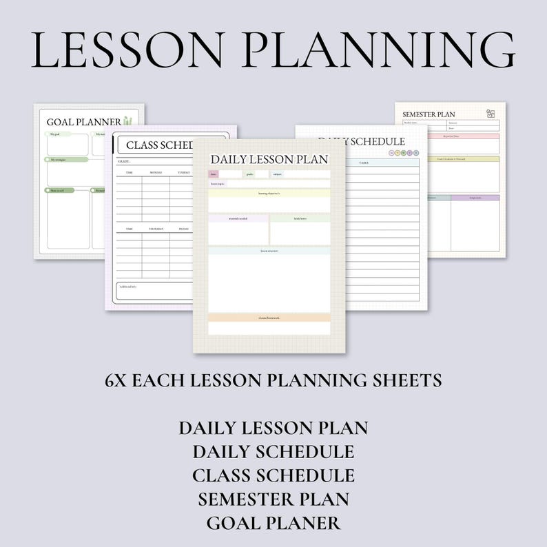 Printable Teacher Planner 2026-2027 Teacher Planner PDF Lesson Plan ...