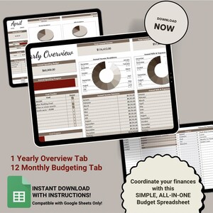 Simple Budget Spreadsheet - Etsy