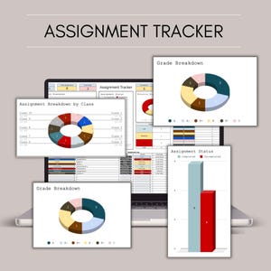 Assignment Tracker Spreadsheet Homework Organizer Academic Planner for ...