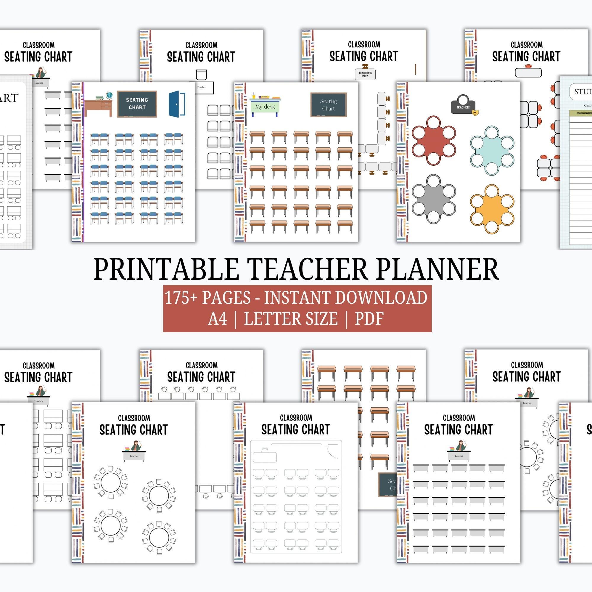 Classroom Seating Chart Printable Teacher Seating Template Desk Group ...