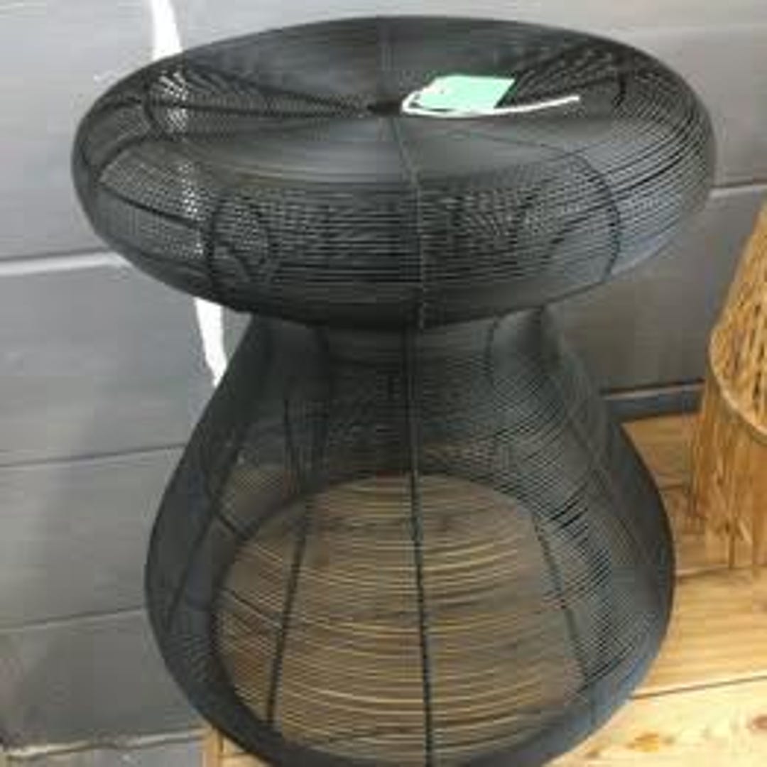 Mushroom Shaped Black Metal Wire Side Table - Etsy