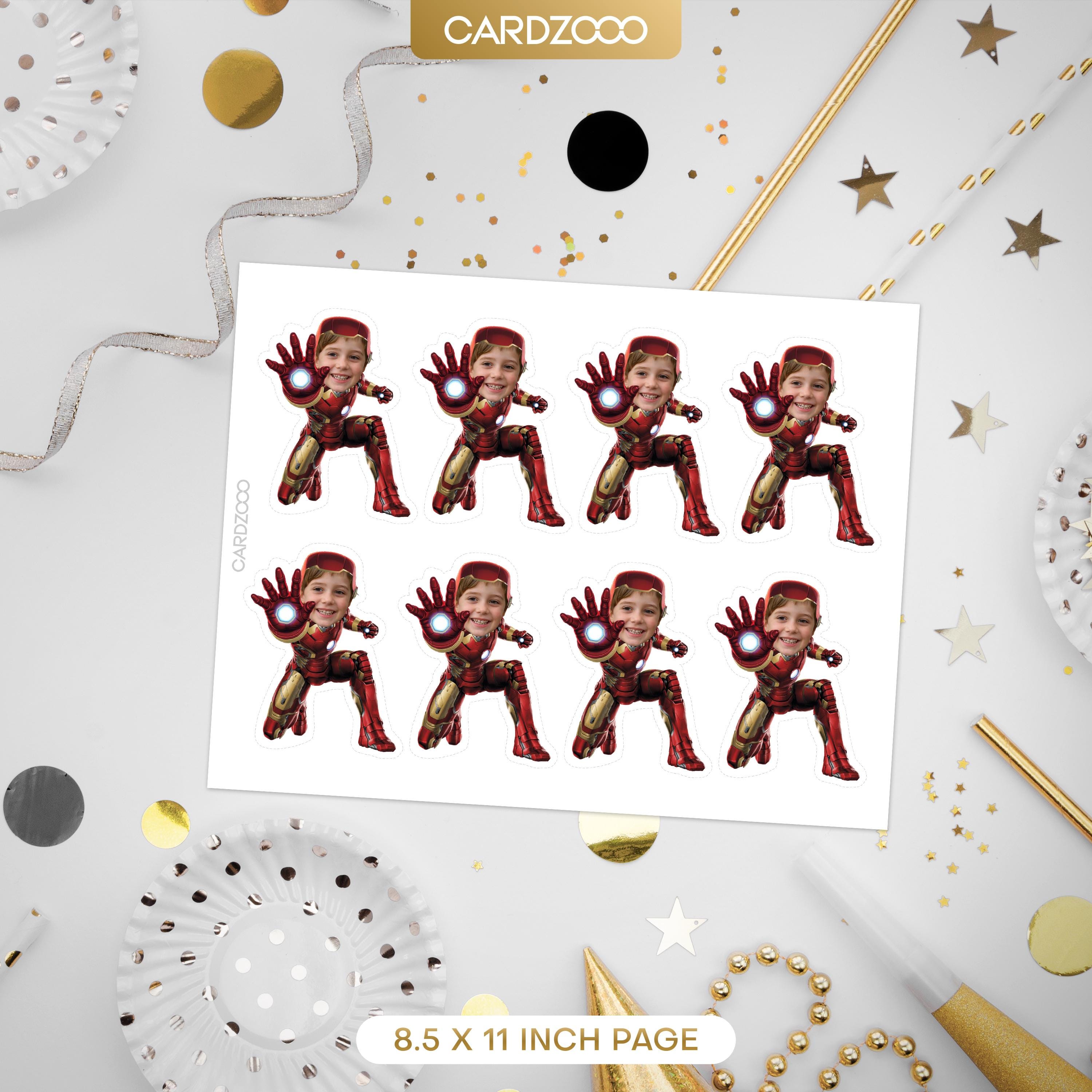 Iron Man Custom Face Cupcake Toppers - Etsy