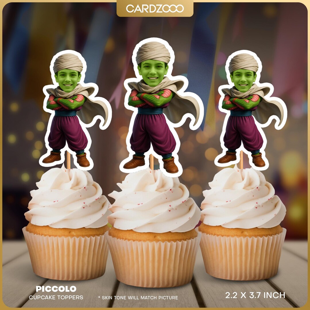 Piccolo Custom Face Cupcake Toppers - Etsy