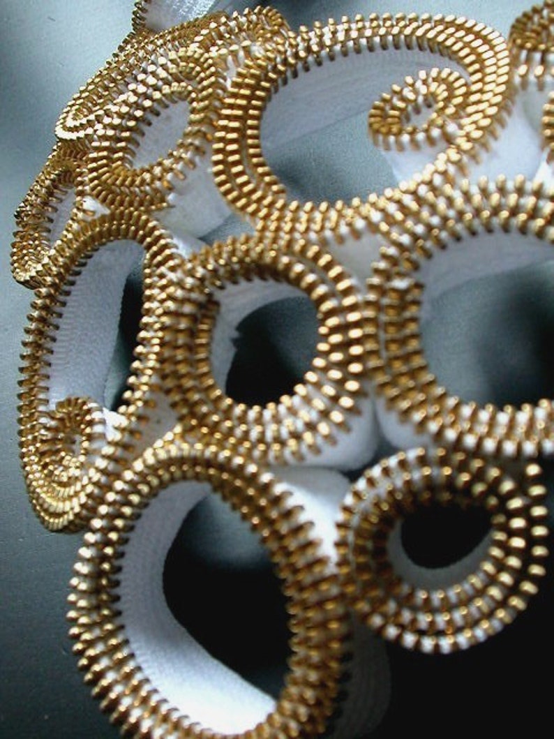 Racing Heart Gold Zipper Necklace - Etsy