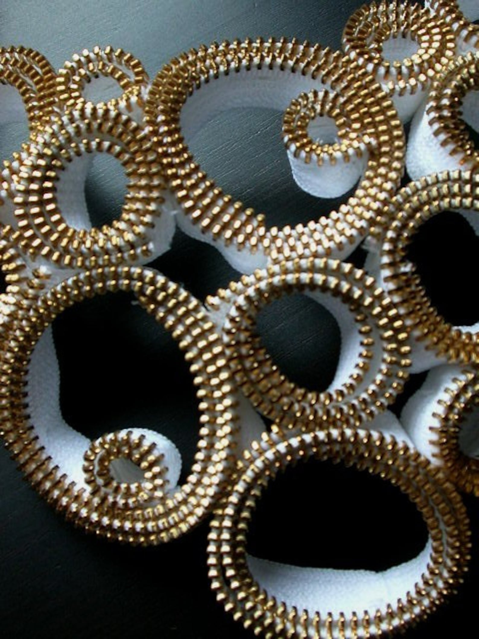 Racing Heart Gold Zipper Necklace - Etsy