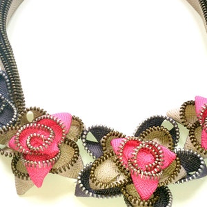 Spring Rose Zipper Necklace - Etsy