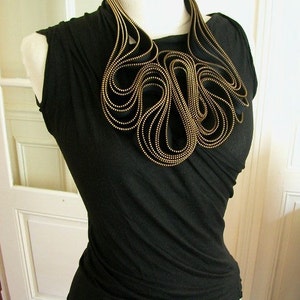 Gold Stream Zipper Necklace - Etsy