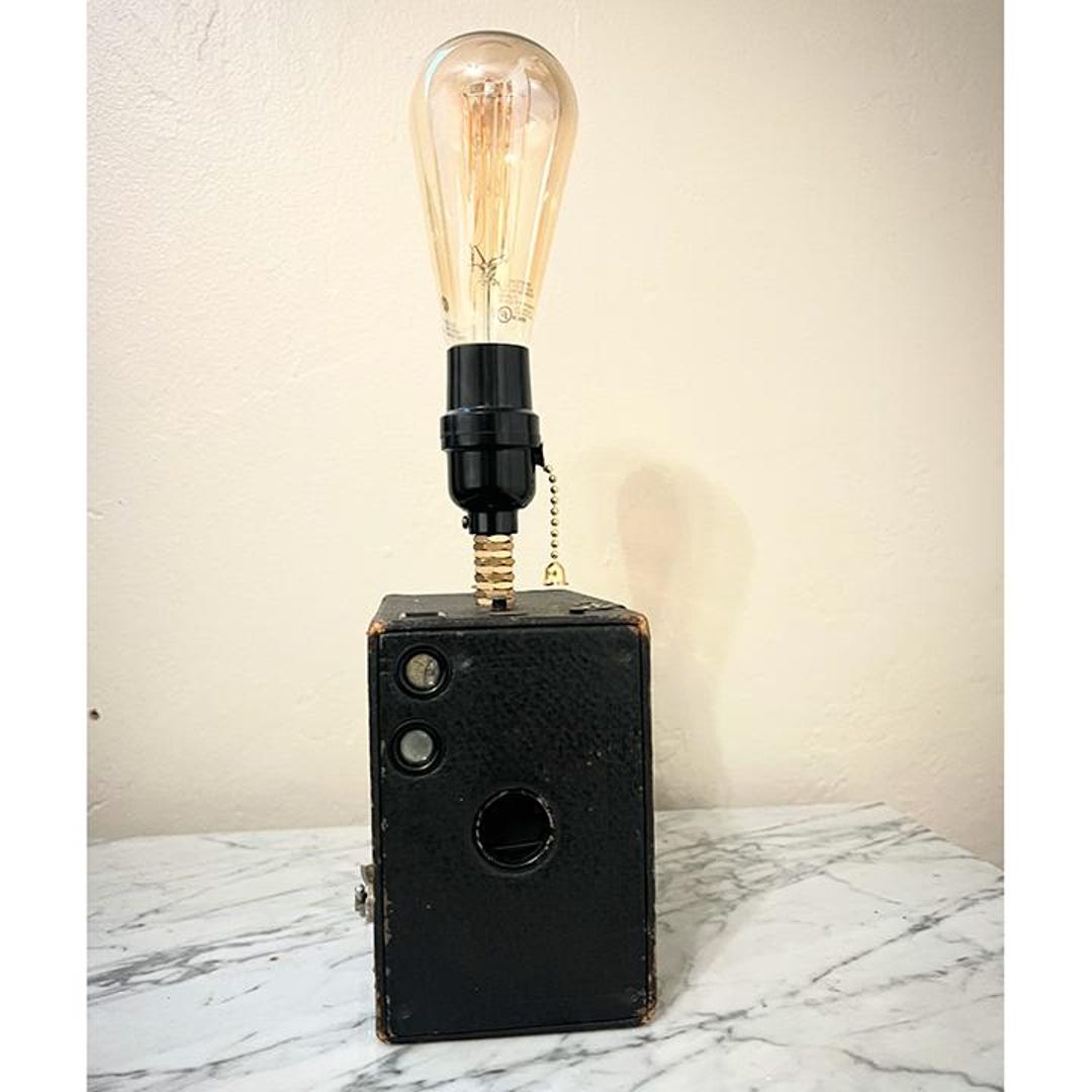 Vintage Box Camera Table Lamp - Circa 1920s Vintage Camera Lamp ...