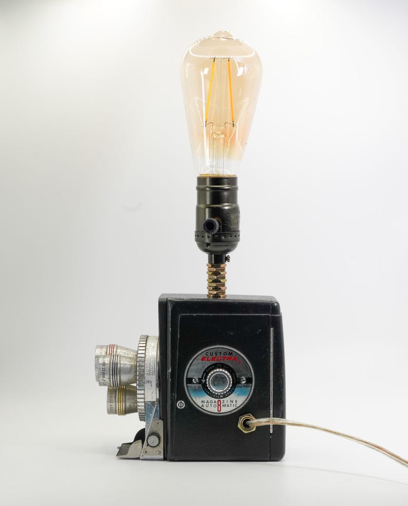Dejur Electra 8mm Film Camera Lamp Table Lamp 1958 - Camera Lamp ...