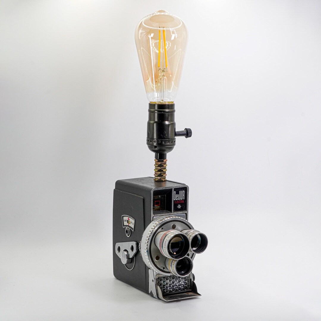 Dejur Electra 8mm Film Camera Lamp Table Lamp 1958 - Camera Lamp ...