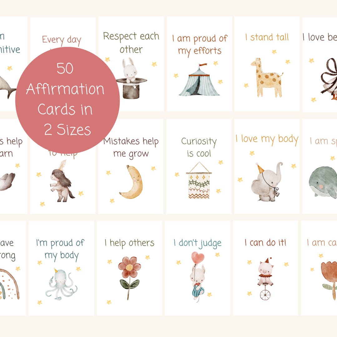 50 Words of Affirmation Cards | Printable Art | Calming Corner ...
