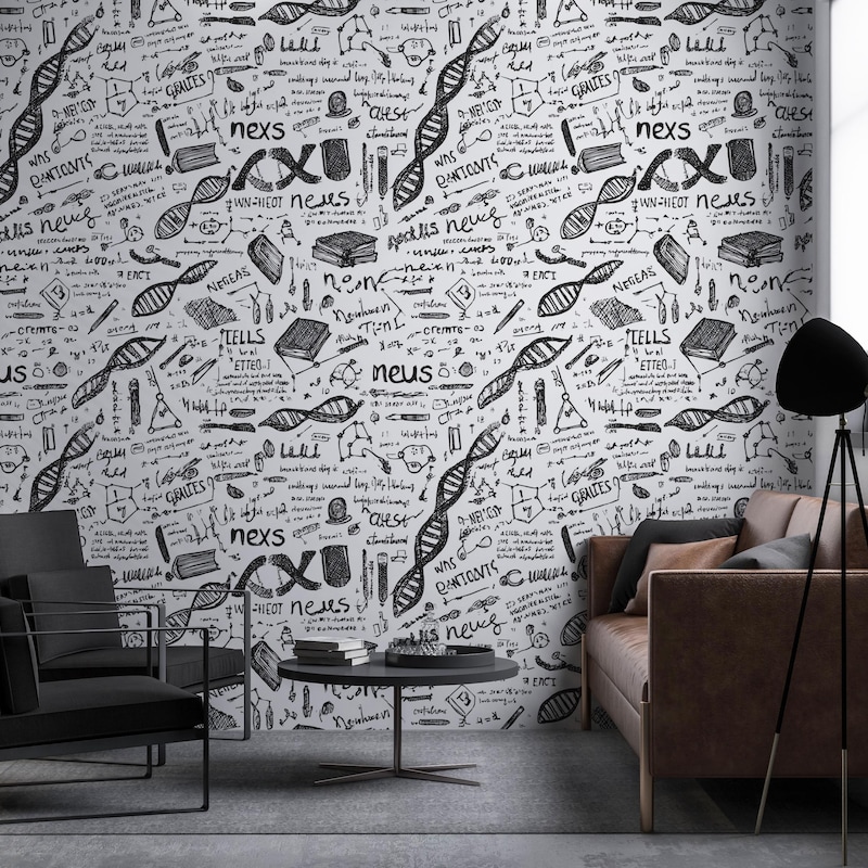 Science Mural Wallpaper - Etsy