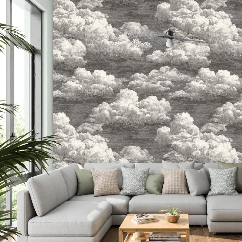 Vintage Clouds Wallpaper - Etsy