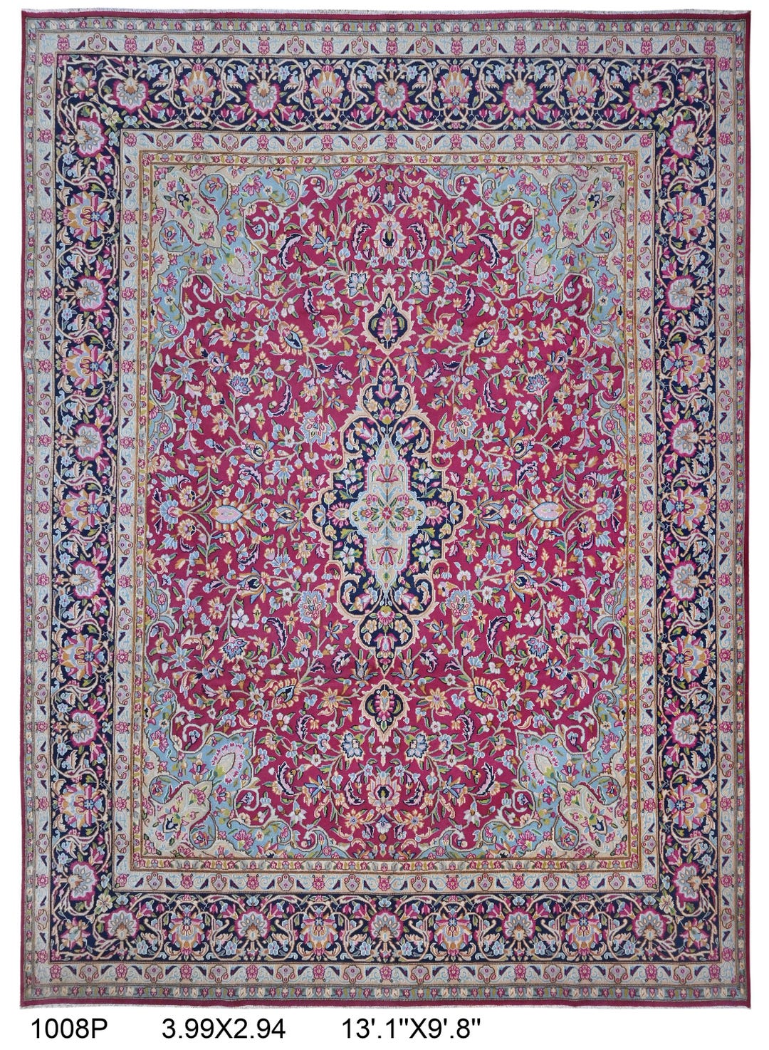 Beautiful Persian Kerman Hands Made Carpet - Etsy