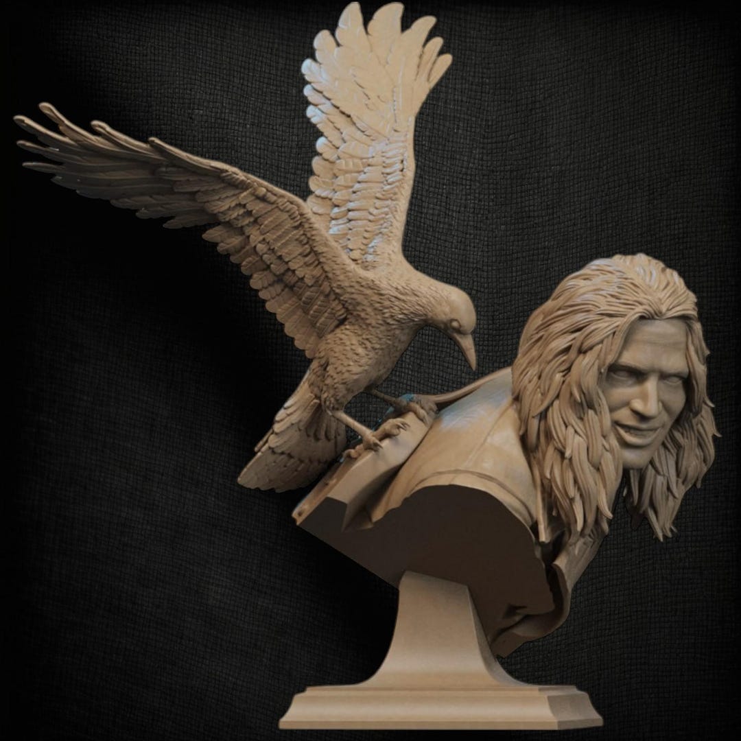 The Crow Bust eric Draven Marvel Figure 14K High Quality Resin Printing ...