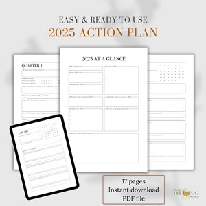 2025 Action Plan | Quarterly Planner | Printable Monthly Goal Planner ...