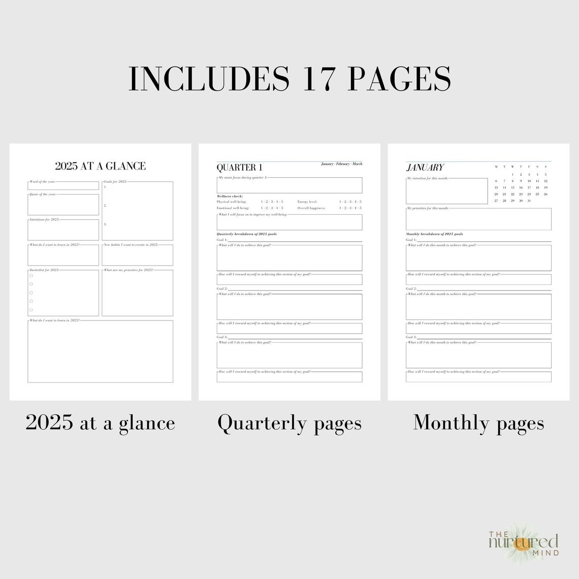 2025 Action Plan | Quarterly Planner | Printable Monthly Goal Planner ...