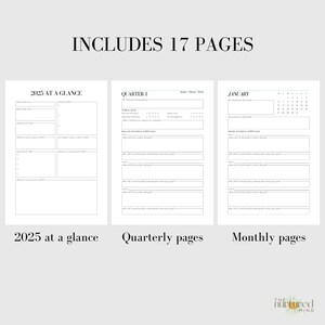 2025 Action Plan | Quarterly Planner | Printable Monthly Goal Planner ...