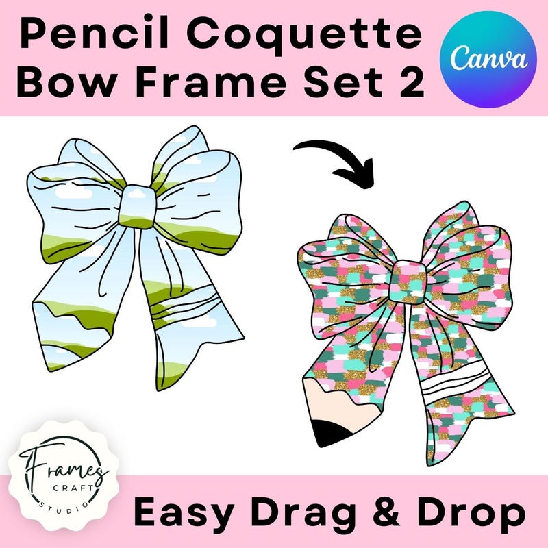 Coquette Bow Pencil Png - Etsy