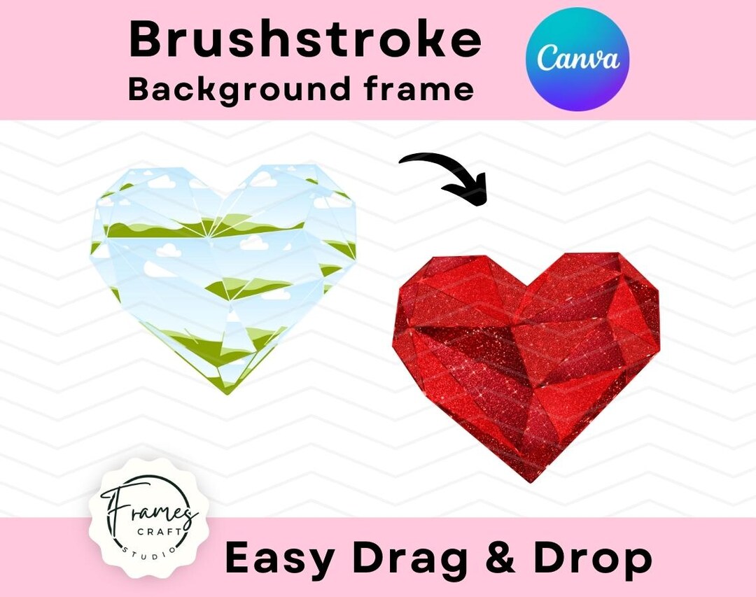 Heart Love Canva Template, Valentines Day Heart Png, Easy Drag and Drop ...