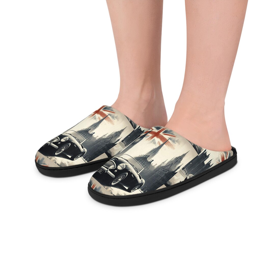 Vintage Austin Healey Men's Indoor Slippers, Cozy Footwear, UK Art ...