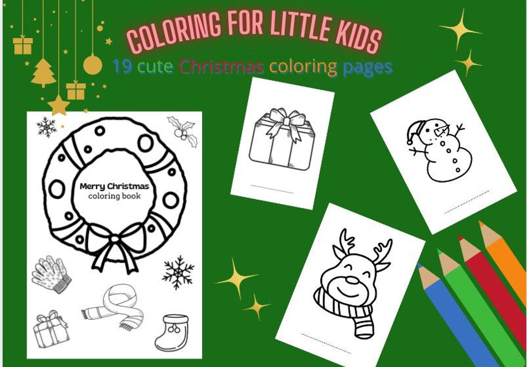 Christmas Coloringbook for the Little Kids - Etsy