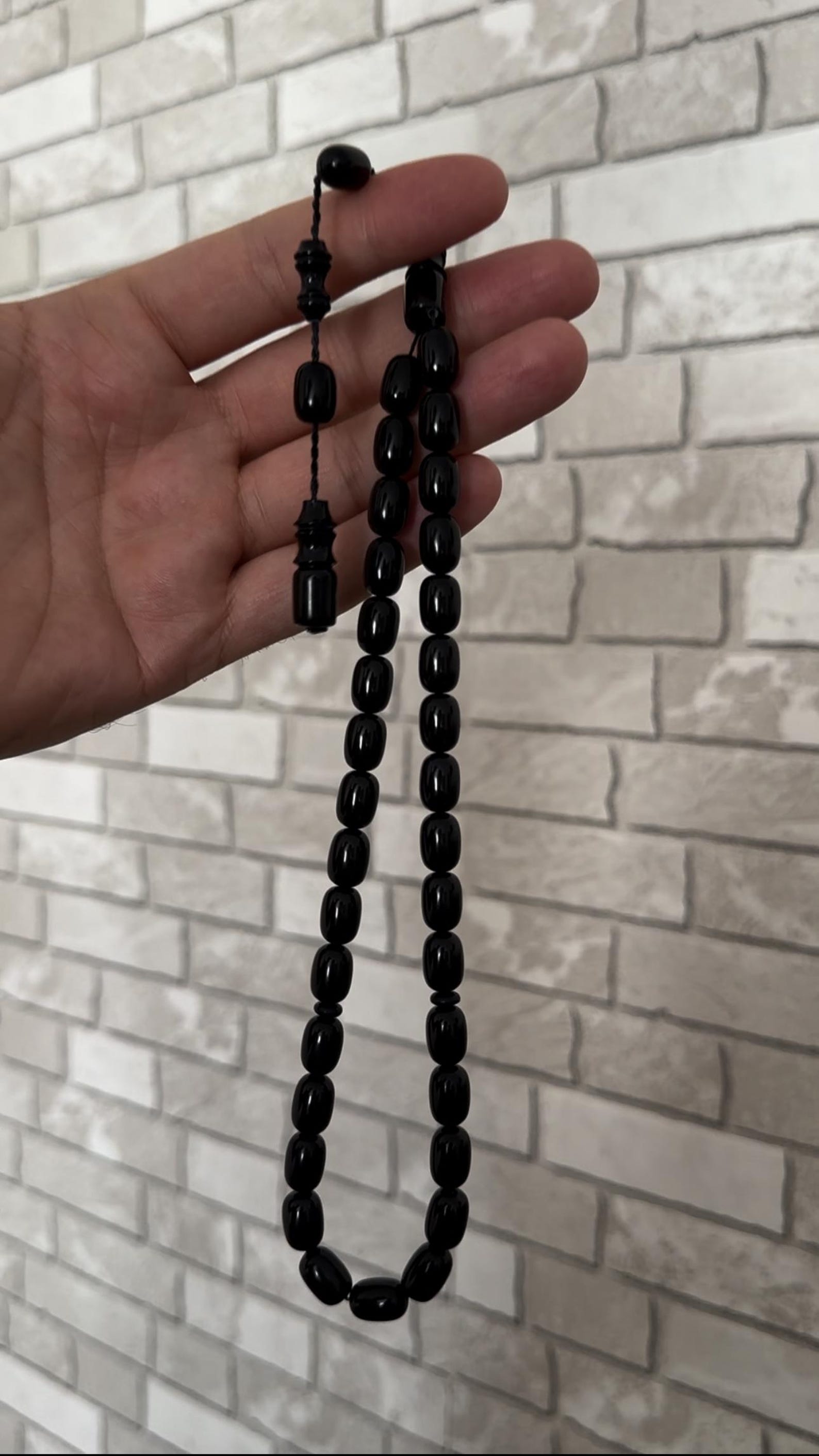 Prayer Beads, Tasbih, Rosary Beads, Natural Stone Beads, Turkish Oltu ...