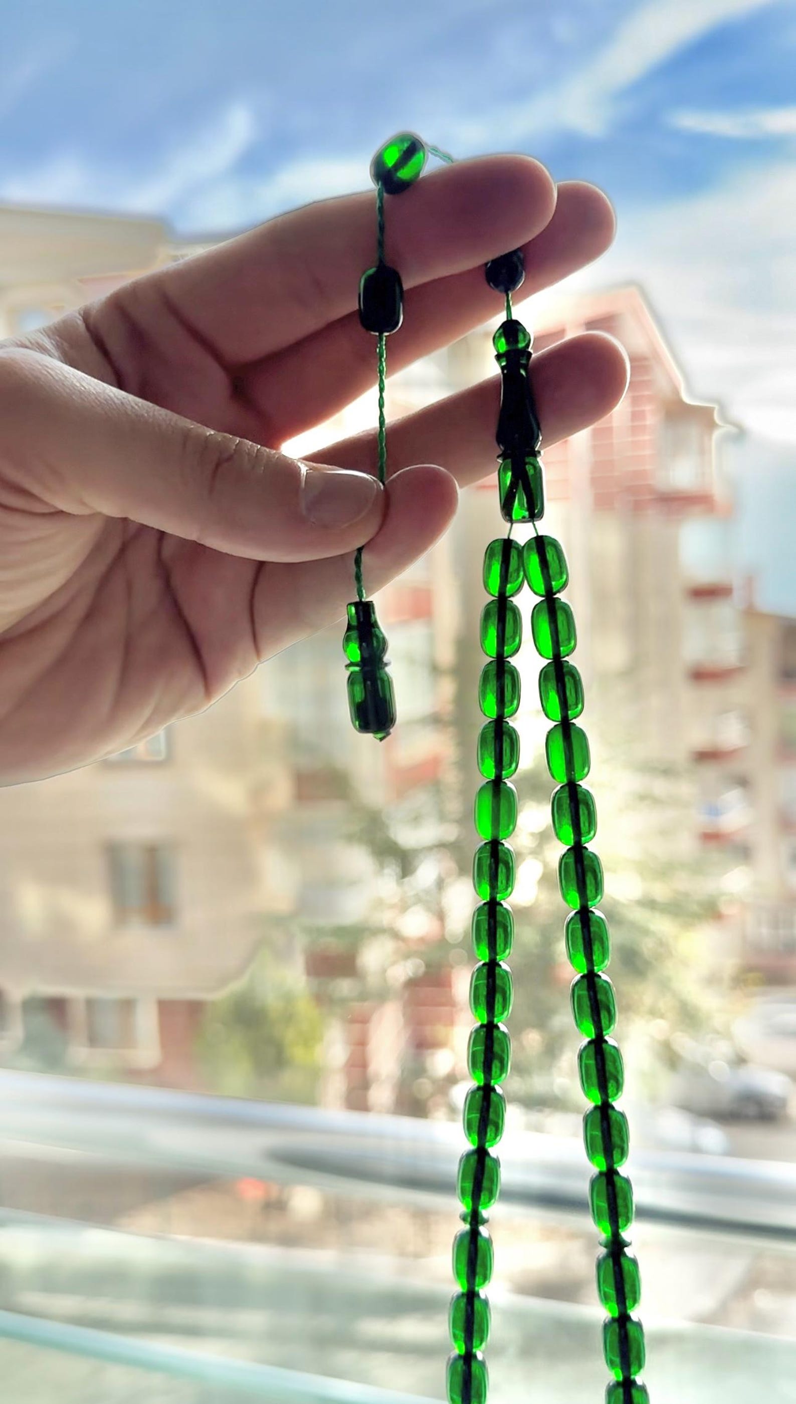 Prayer Beads, Tasbih, Rosary Beads, Natural Stone Beads, Turkish Oltu ...